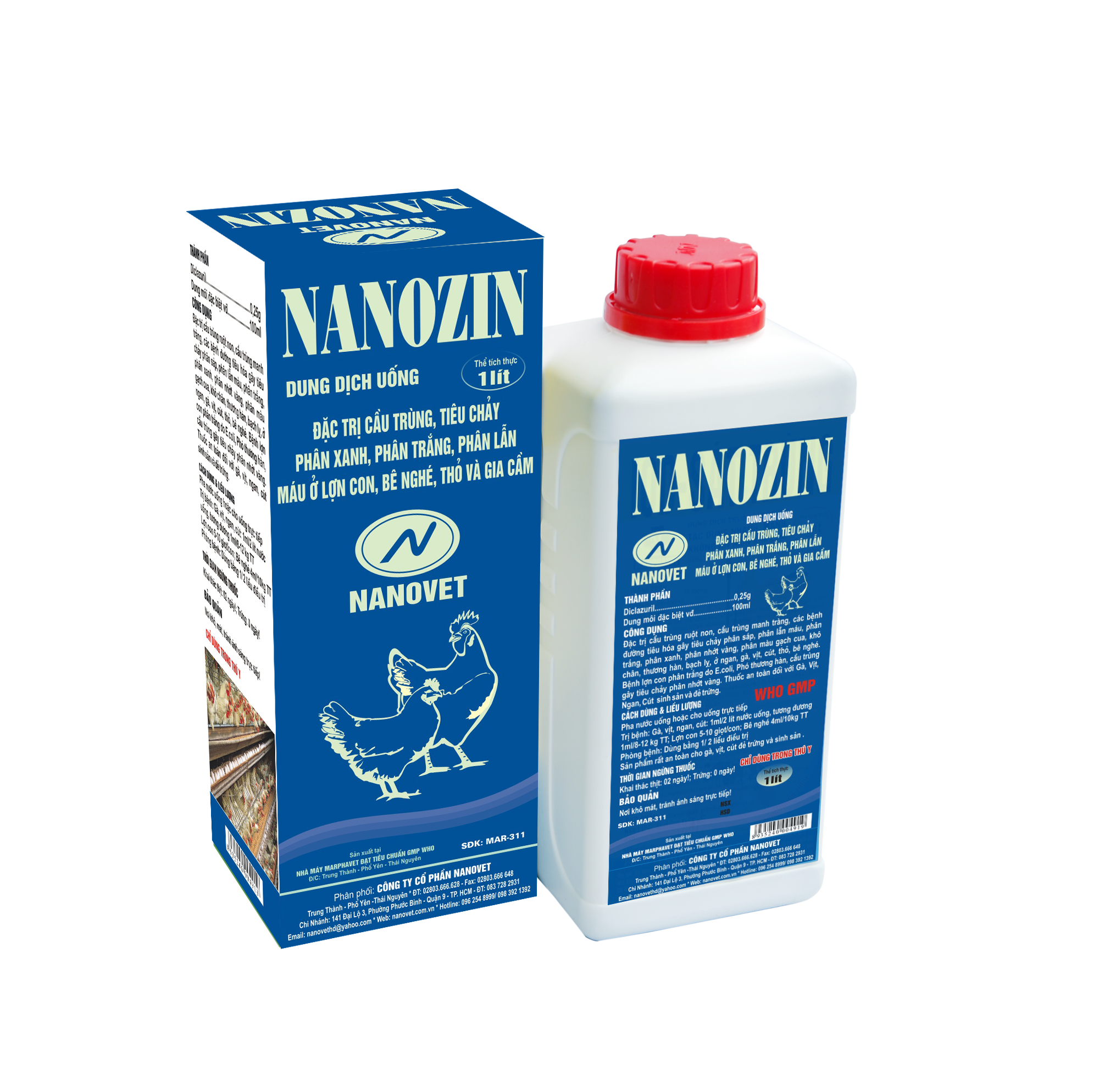 Nanozin 1L - Công ty Cổ Phần Nanovet
