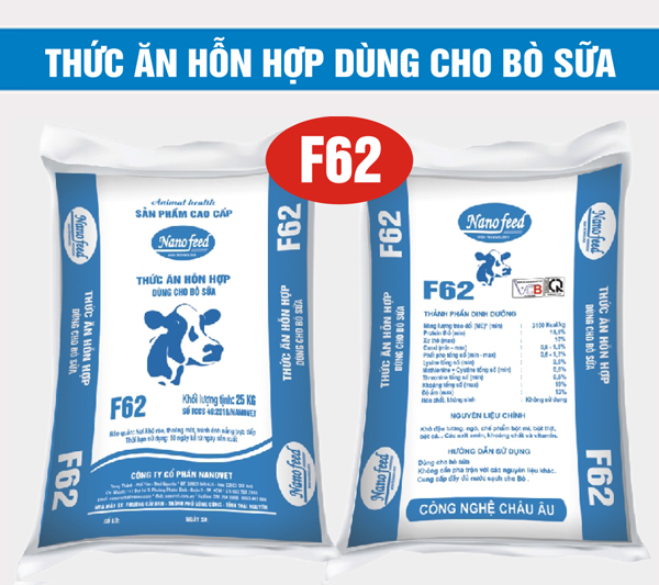 F62 - Thức ăn hỗn hợp dùng cho bò sữa - Công ty Cổ Phần Nanovet